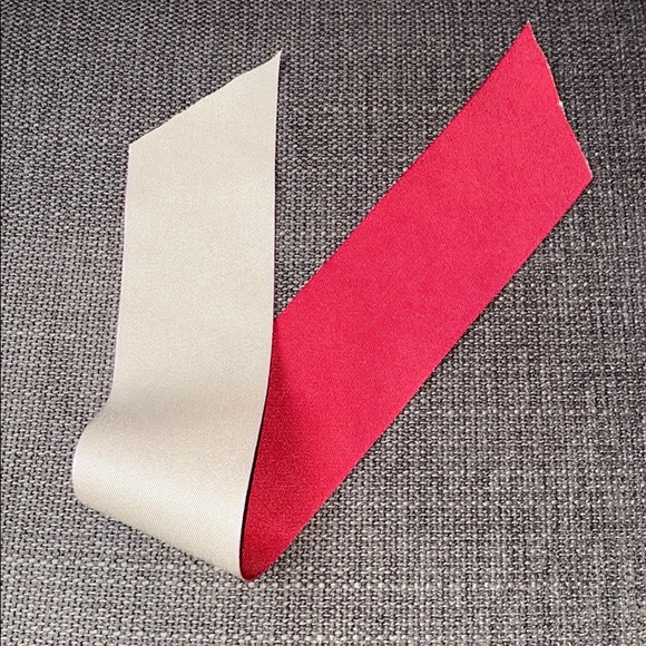 Burberry | Accessories | Burberry Ribbon Red And Tan | Poshmark